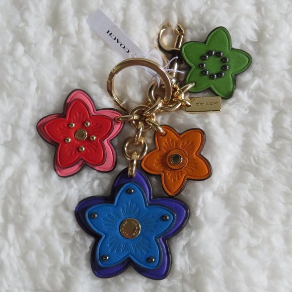 Coach | Accessories | Coach Wildflower Cluster Bag Charm Gold | Poshmark